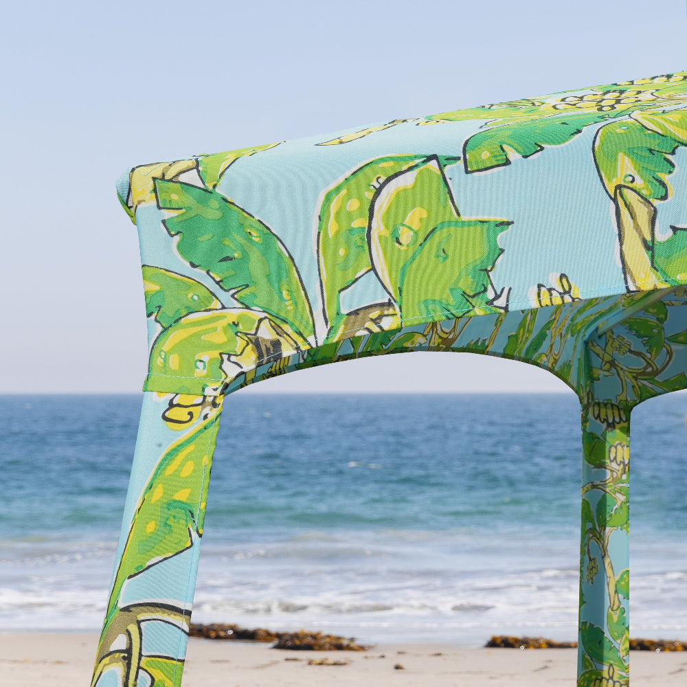 AMMSUN 6.2'×6.2' Beach Cabana With Privacy Sunwall,Dazzling Banana ...