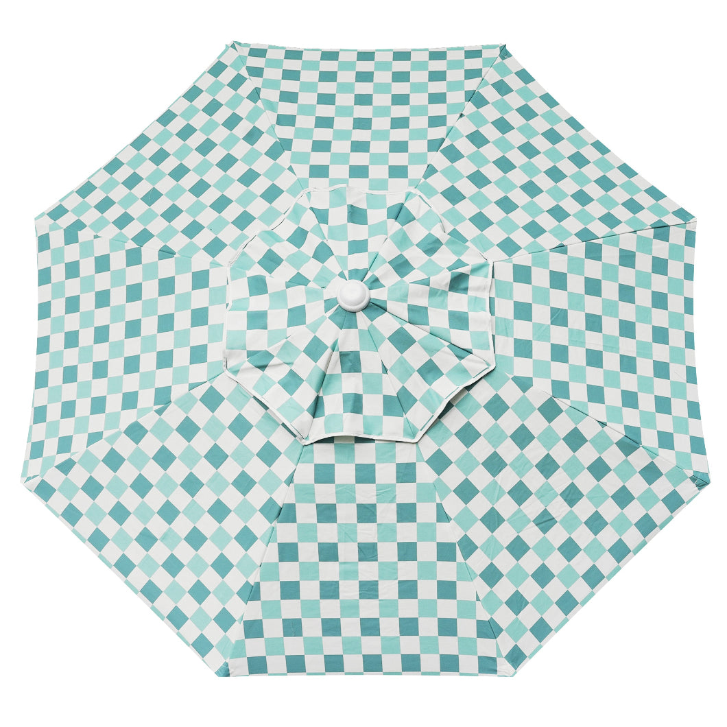 AMMSUN 7.8ft Beach & Patio Umbrella,Green check | AMMSUN Beach Umbrella