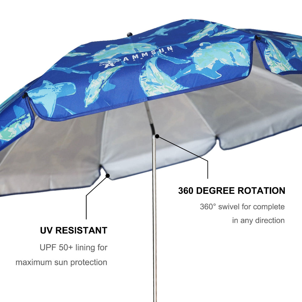 AMMSUN 47inches Chair Umbrella with Universal Clamp,Sharks | AMMSUN ...